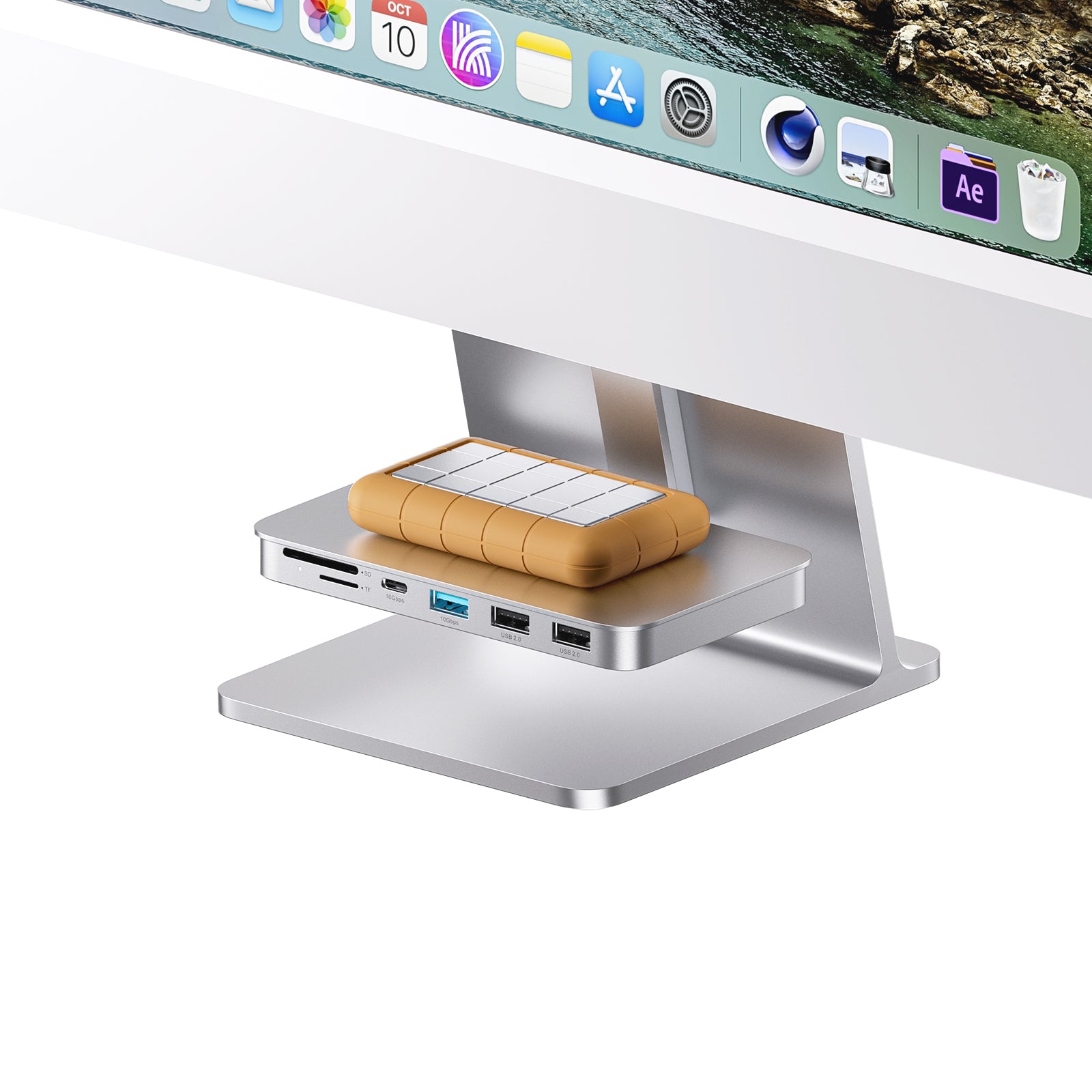 PULWTOP USB C Hub for iMac M1/M3, 6-in-1 iMac Accessory, USB-C Adapter