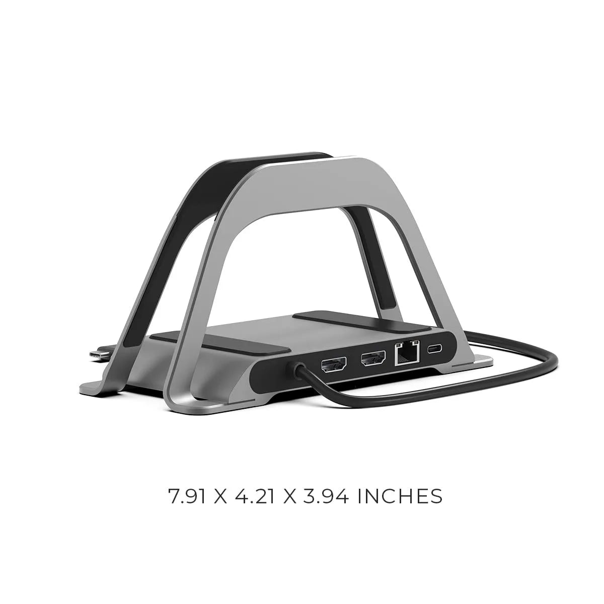 PULWTOP MacBook Vertical Stand Docking Station ,Dual Monitor Compatibl
